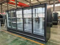 China Commercial Upright Glass Door Freezer With Extra Long Merchandising Frontage CRONUS390 for sale