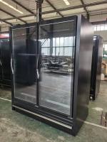 China Tall Upright Glass Door Freezer with Triple Glass and Vertical LED Lighting CRONUS156L for sale