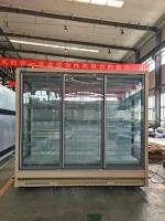 China Supermarket Upright Glass Door Freezer with Tall Cabinet and Adjustable Shelving CRONUS234L for sale