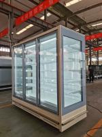 China Supermarket Upright Glass Door Freezer with Tall Cabinet and Adjustable Shelving CRONUS234L for sale
