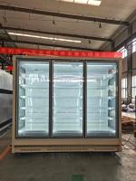 China Supermarket Upright Glass Door Freezer with Tall Cabinet and Adjustable Shelving CRONUS234L for sale