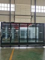 China Commercial Upright Glass Door Freezer with Tall Extra Long Display Frontage CRONUS390L for sale