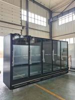 China Commercial Upright Glass Door Freezer with Tall Extra Long Display Frontage CRONUS390L for sale