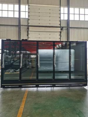 China Commercial Upright Glass Door Freezer with Tall Extra Long Display Frontage CRONUS390L for sale