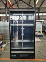 China Compact Upright Glass Door Fridge with Anti Fog Glass and LED Lighting ELF94GR for sale