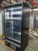 China Compact Upright Glass Door Fridge with Anti Fog Glass and LED Lighting ELF94GR for sale