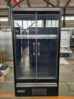 China Compact Upright Glass Door Fridge with Anti Fog Glass and LED Lighting ELF94GR for sale