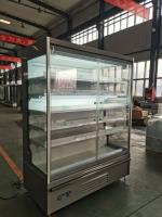 China Supermarket Upright Glass Door Fridge with LED Shelves and Fan Cooling ELF150GR for sale