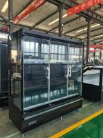 China Upright Glass Door Fridge with Wide Frontage and 5 layers adjustable shelves ELF187GR for sale