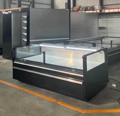 China PHEA 187TP Plug‑in Horizontal Fresh Meat Showcase With Panoramic Endpanel For Supermarket for sale