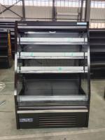 China Compact Open Display Fridge R290 Plug-in Fan Cooling with Adjustable Shelves SEMI94 for sale