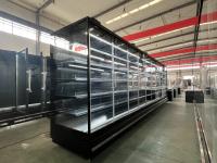 China Multidesk Display Fridge with 5 Layers Adjustable Shelving LED Light Under Each Shelf and Full Transparent Double Glazed Anti‑Fog Glass Door for sale
