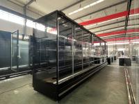 China Multidesk Display Fridge with 5 Layers Adjustable Shelving LED Light Under Each Shelf and Full Transparent Double Glazed Anti‑Fog Glass Door for sale