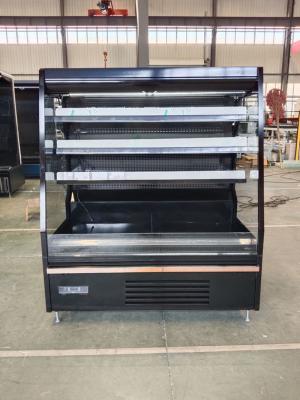 China Commercial Semi Height Open Display Fridge with Night Curtain and Adjustable Shelves SEMI125 for sale