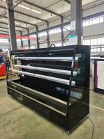 China Commercial Plug In Fan Cooling Open Display Fridge with Lights and Adjustable shelves SEMI250 for sale