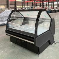China THEA 1250mm Small‑Footprint Curved Glass Serve‑Over Refrigerated Deli Showcase for sale