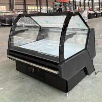 China THEA 1250mm Small‑Footprint Curved Glass Serve‑Over Refrigerated Deli Showcase for sale