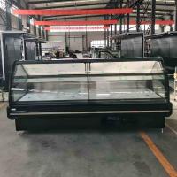China THEA 2500mm Large Curved‑Glass Serve‑Over Deli Refrigerated Merchandiser for sale