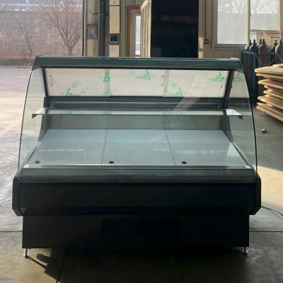 China NARO 1500mm Serve‑Over Butcher Display Fridge With Integrated Back Storage Unit for sale