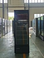 China Compact Plug In Upright Glass Door Fridge with Vertical LED Lighting MAXIMA1DR for sale