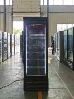 China Compact Plug In Upright Glass Door Fridge with Vertical LED Lighting MAXIMA1DR for sale