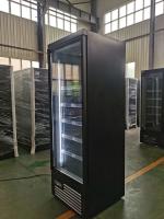 China Compact Plug In Upright Glass Door Fridge with Vertical LED Lighting MAXIMA1DR for sale