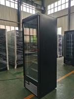 China Compact Plug In Upright Glass Door Fridge with Vertical LED Lighting MAXIMA1DR for sale