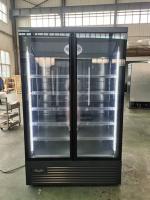 China Commercial Upright Glass Door Fridge with Adjustable Shelves and R290 Cooling MAXIMA2DR for sale