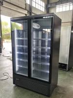 China Commercial Upright Glass Door Fridge with Adjustable Shelves and R290 Cooling MAXIMA2DR for sale