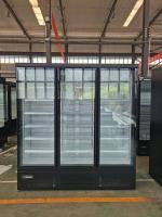 China Supermarket Upright Glass Door Fridge with Low-E Doors and Vertical Lights MAXIMA3DR for sale