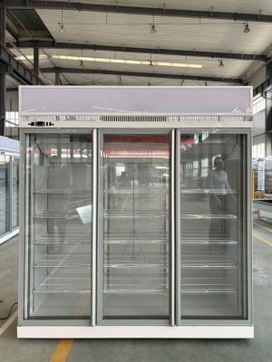 China Supermarket Upright Glass Door Fridge with Wide Low-E Display and LED Lighting TRIMA3DR for sale