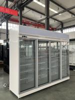 China Commercial Upright Glass Door Fridge with Four Doors and 1700L Capacity TRIMA4DR for sale