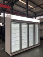 China Commercial Upright Glass Door Fridge with Four Doors and 1700L Capacity TRIMA4DR for sale