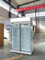 China Commercial Upright Glass Door Freezer with Triple Glazing and LED Lighting TRIMA2DF for sale