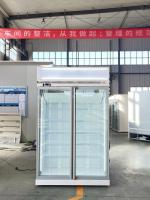 China Commercial Upright Glass Door Freezer with Triple Glazing and LED Lighting TRIMA2DF for sale