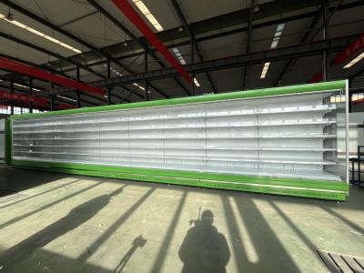 China Market Open Air Refrigerated Display Cabinet for Beverage Retail with Sturdy Shelving and High Brightness LED Illumination to Showcase Fresh Goods for sale