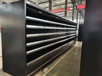 China Commercial Open Display Cooler for Supermarket with Multi Layer Racks and Integrated LED Lights to Highlight Merchandise for sale