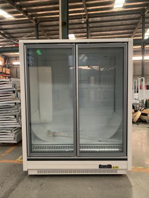 China CRONUS Vertical Merchandising Refrigerator with 5 Tier Adjustable Wire Racks Inner LED Lighting and Danfoss Thermostatic Expansion Valve for sale