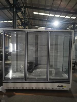 China CRONUS Commercial Upright Display Cooler Featuring Five Layers Adjustable Wire Shelves Vertical LED Lights and Danfoss Expansion Valve for sale