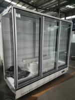 China CRONUS Commercial Upright Display Cooler Featuring Five Layers Adjustable Wire Shelves Vertical LED Lights and Danfoss Expansion Valve for sale