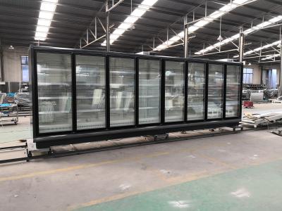 China CRONUS Multi Deck Refrigerated Showcase with 5 Level Adjustable Wire Shelving Built-in Vertical LED Lights and Danfoss Expansion Valve for sale