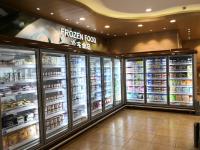 China CRONUS Multi Deck Refrigerated Showcase with 5 Level Adjustable Wire Shelving Built-in Vertical LED Lights and Danfoss Expansion Valve for sale