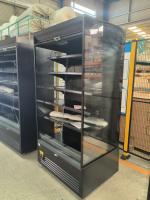 China ELF Standalone Multideck Freezer Glass Door Display Case – 800mm Depth, 4 Heavy Duty Shelves, Strip LED, Heat Insulated Anti-Fog Glass for sale