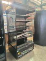 China ELF Standalone Multideck Freezer Glass Door Display Case – 800mm Depth, 4 Heavy Duty Shelves, Strip LED, Heat Insulated Anti-Fog Glass for sale