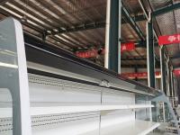 China SEMI Plug-in Semi Height Open Front Refrigerated Showcase with Inbuilt Condensing System, Customizable Shelving and LED Lights for sale