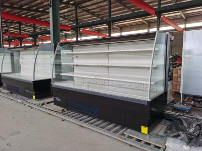 China SEMI Plug-in Half Size Open Display Refrigerator with Self Contained Condensing Unit, Removable Shelves and Embedded LED Lighting for sale