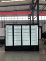 China MAXIMA Dual Glass Door Plug-and-play Merchandising Chiller – 700mm Depth, 5 Removable Wire Shelves, Internal Vertical LED, Low-E Energy Saving Glass for sale