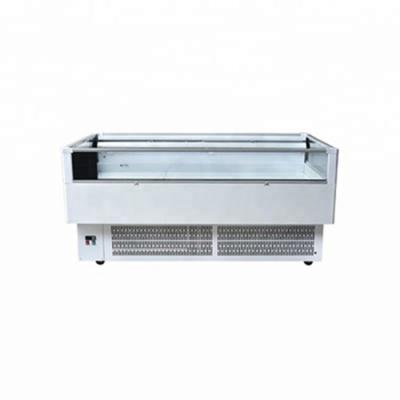 China Frozen Food Supermarket Island Freezer Open Top Island Freezer Automatic Defrost for sale