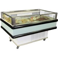 China Dual Temp Supermarket Island Freezer R404a Refrigerant Air Cooling System for sale