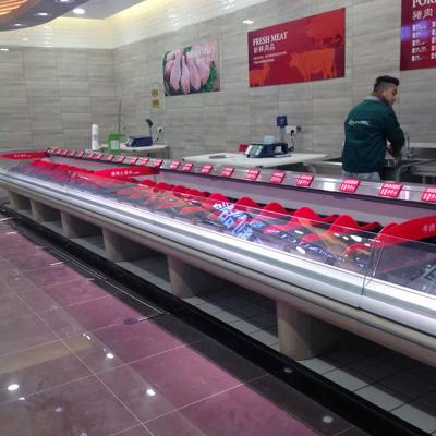 China Open Fresh Meat Chiller Deli Display Fridge For Supermarket 1250 * 1160 * 1000mm for sale